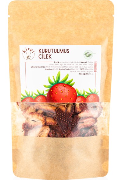 Kirpi İni Kurutulmuş Çilek 50 gr