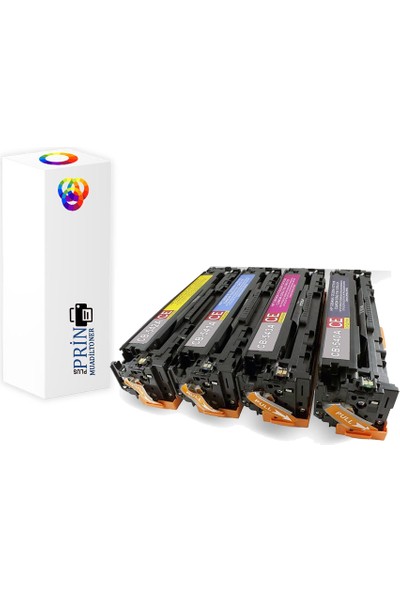 Hp 125A CB540-41-42-43 Komple Set (Cmyk) Muadil Toner Hp 125A CB540-41-42-43 Komple Set (Cmyk) Muadil Toner