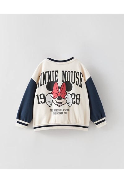Magu Kız Çocuk Disney Minnie Mouse Kolej Ceket