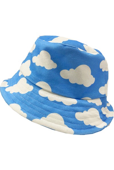 Bulut Desenli Bucket Şapka