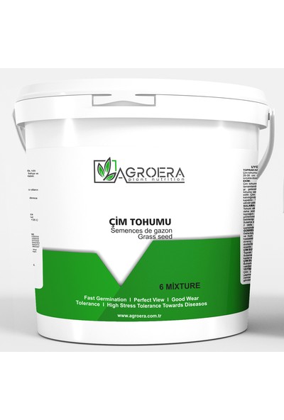 Agroera Ithal Çim Tohumu 6 Lı Karışım Basmaya, Hastalığa ve Sıcağa Dayanıklı 8 Kg. Agroera Ithal Çim Tohumu 6 Lı Karışım Basmaya, Hastalığa ve Sıcağa Dayanıklı 8 Kg.