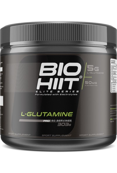 Biohiit L-Glutamine Pro 303 gr 60 Servis - Electrolyte Formulation -Aromasız Biohiit L-Glutamine Pro 303 gr 60 Servis - Electrolyte Formulation -Aromasız