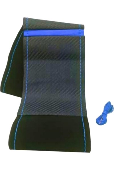 Gürler Oto Kılıf ve Aksesuar Fiat Doblo Direksiyon Kılıfı Dikmeli Alkantra-Karbon Mavi Yüzüklü Gürler Oto Kılıf ve Aksesuar Fiat Doblo Direksiyon Kılıfı Dikmeli Alkantra-Karbon Mavi Yüzüklü