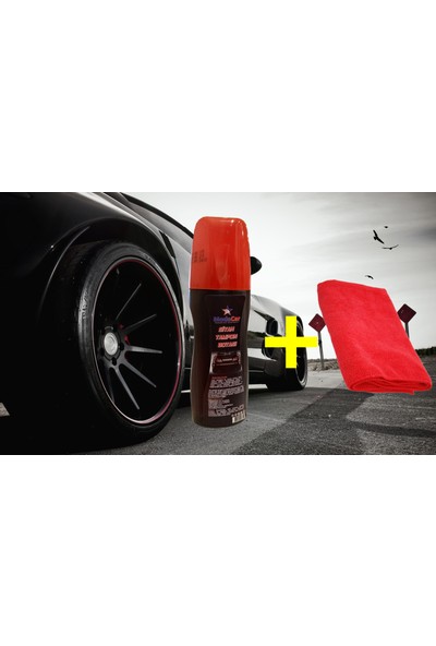 Evovici Siyah Tampon Boyası Mikrofiber Bez Hediyeli