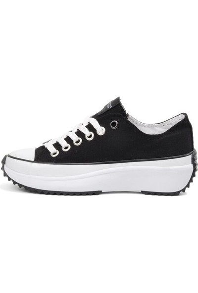 Siyah Kadın Kalın Taban Sneaker