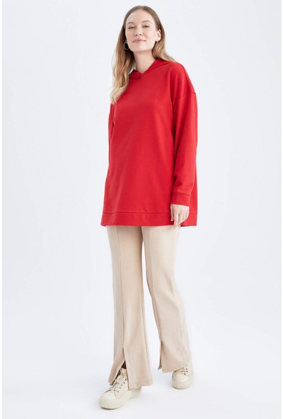 DeFacto İspanyol Paça Yırtmaçlı Ottoman Pantolon X0319AZ22AU