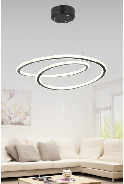 Esslight Pamir Siyah Modern 3 Renkli Işık Ledli Avize Esslight Pamir Siyah Modern 3 Renkli Işık Ledli Avize