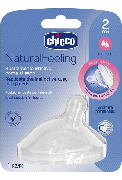 Chicco Naturalfeeling Biberon Emziği 2 Ay+ Orta Akış Tekli Chicco Naturalfeeling Biberon Emziği 2 Ay+ Orta Akış Tekli
