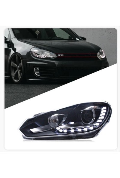 Autogp Vw Golf 6 R20 Ön Far Lambası Ledli Takım 2009+