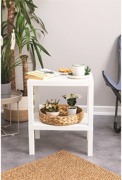 Frapan Home 2 Katlı Bahçe Sehpası Balkon Banyo Mutfak Sehpası Masası Frapan Home 2 Katlı Bahçe Sehpası Balkon Banyo Mutfak Sehpası Masası