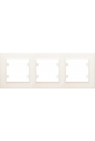 Karea Krem Üçlü Çerçeve