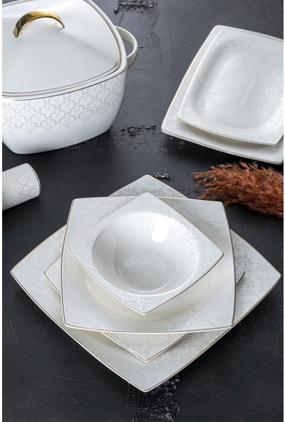 Nova Pearl 60 Parça 12 Kişilik Porselen Yemek Takımı