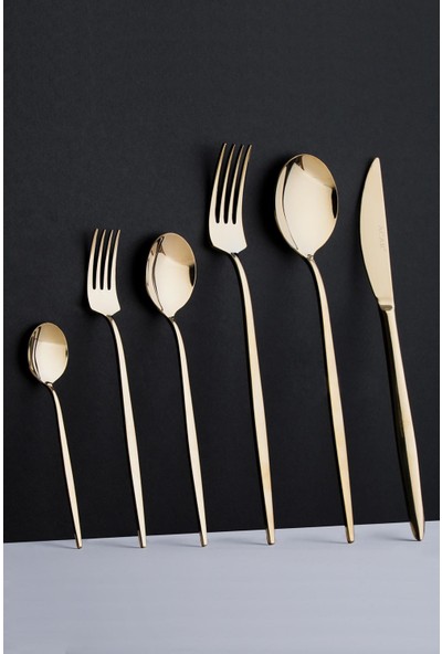 Elsa 12 Kişilik 72 Parça Çatal Kaşık Bıçak Takımı - Gold Elsa 12 Kişilik 72 Parça Çatal Kaşık Bıçak Takımı - Gold