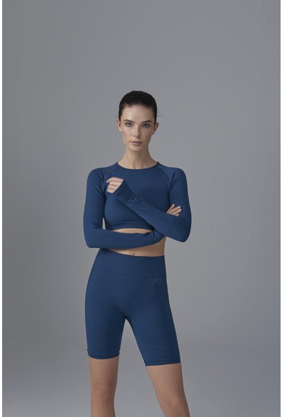 Wulfzsport Petrol Mavisi Dryrun Seamless Crop Top Wulfzsport Petrol Mavisi Dryrun Seamless Crop Top