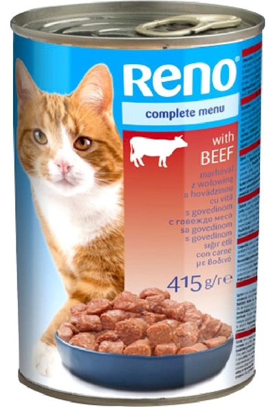 Reno Biftekli Kedi Konservesi 415 gr Reno Biftekli Kedi Konservesi 415 gr