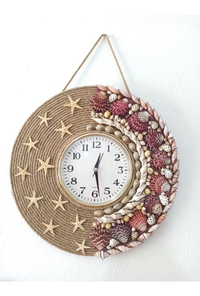 Universal Doğal Deniz Kabuklu El Yapımı Duvar Saati