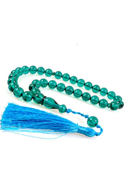 Tesbihkenti Iri Tane Su Yeşili Ateş Kehribar Tesbih Tesbihkenti Iri Tane Su Yeşili Ateş Kehribar Tesbih