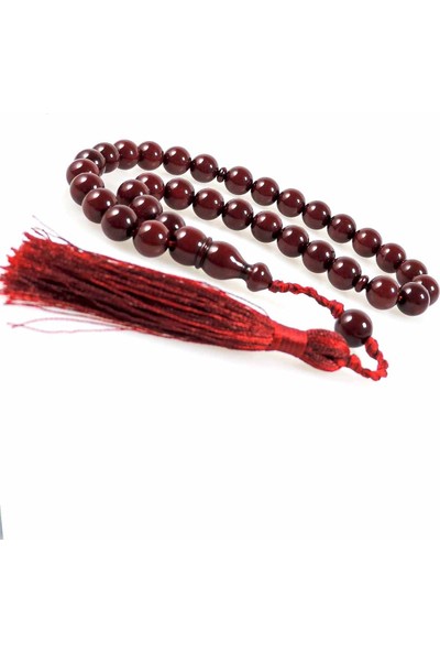 Tesbihkenti Küre Tane Koyu Bordo Sıkma Kehribar Tesbih Tesbihkenti Küre Tane Koyu Bordo Sıkma Kehribar Tesbih