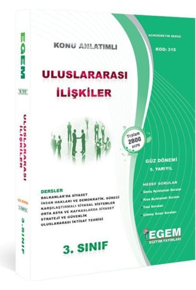 Egem Yayınları Aöf 3. Sınıf Uluslararası Ilişkiler Konu Anlatımlı Soru Bankası-Güz Dönemi(5. Yarıyıl)