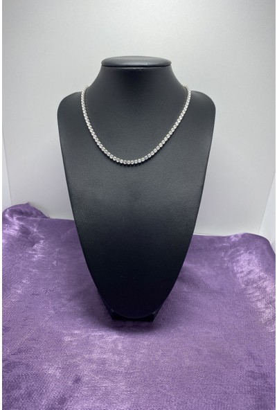 Ressia 3mm Su Yolu Zirkon Taşlı Kolye Ressia 3mm Su Yolu Zirkon Taşlı Kolye