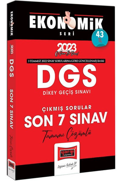 Yargı Yayınevi 2023 DGS Ekonomik Seri Tamamı Çözümlü Son 7 Yıl Çıkmış Sınav Soruları Yargı Yayınevi 2023 DGS Ekonomik Seri Tamamı Çözümlü Son 7 Yıl Çıkmış Sınav Soruları