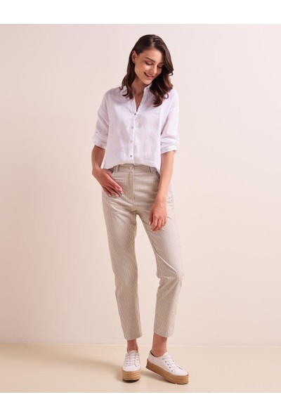 Jimmy Key Kadın Ekru Pantolon
