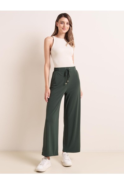 Jimmy Key Kadın Koyu Yeşil Bol Kesim Yüksek Bel Bol Paça Jogger Pantolon Jimmy Key Kadın Koyu Yeşil Bol Kesim Yüksek Bel Bol Paça Jogger Pantolon