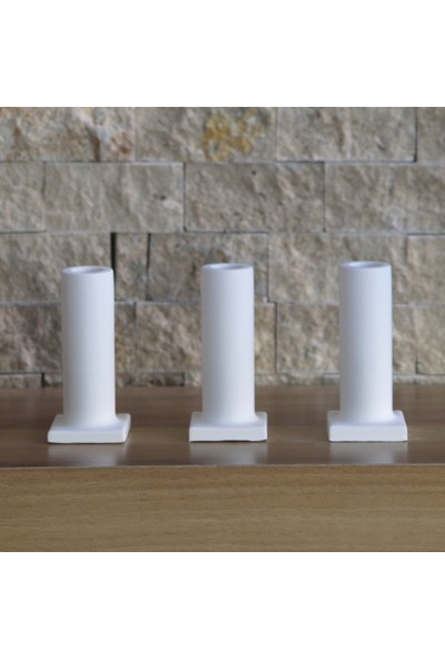 Stonnish Dekoratif Şamdan Mumluk Vazo 3 Lü Stonnish Dekoratif Şamdan Mumluk Vazo 3 Lü