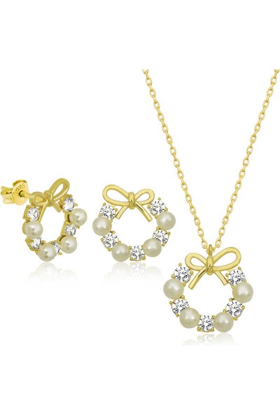 Gumush Gümüş Inci Kurdele Kadın Set