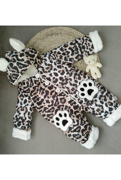 Betüş Bebe Leopar Desenli Kız Bebek Kozmonot Tulum Betüş Bebe Leopar Desenli Kız Bebek Kozmonot Tulum