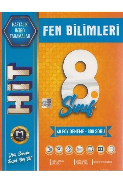 Mozaik Yayınları 8. Sınıf Fen Bilimleri Intro Hıt 40 Deneme 2023 Mozaik Yayınları 8. Sınıf Fen Bilimleri Intro Hıt 40 Deneme 2023