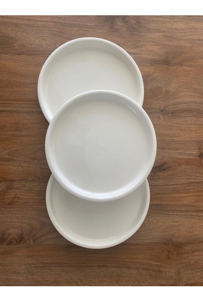 Porselen Servis Tabağı 18CM 3 Adet Porselen Servis Tabağı 18CM 3 Adet