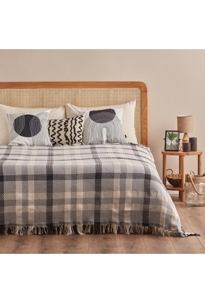 Bella Maison Wave Pamuklu Çift Kişilik Yatak Örtüsü Gri (200X235 Cm) Bella Maison Wave Pamuklu Çift Kişilik Yatak Örtüsü Gri (200X235 Cm)