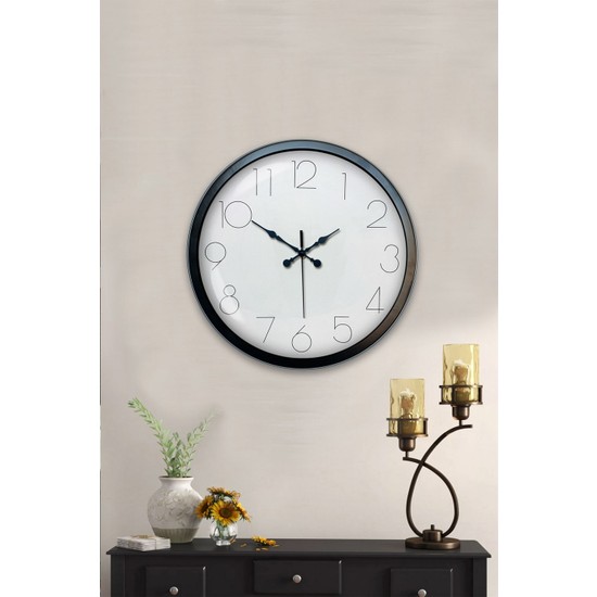 40 cm Siyah Metal Modern Duvar Saati Fiyatı - Taksit Seçenekleri