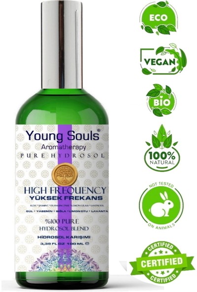 Young Souls Aromatherapy High Frequency Pure Hydrosol Tonic Yüksek Frekans Hidrosol Karışımı 100 ml Young Souls Aromatherapy High Frequency Pure Hydrosol Tonic Yüksek Frekans Hidrosol Karışımı 100 ml