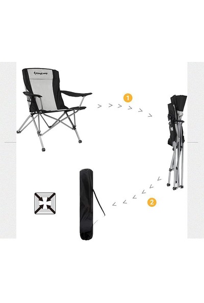 King Camp Kıngcamp Comfort Arm Siyah/gri Sandalye