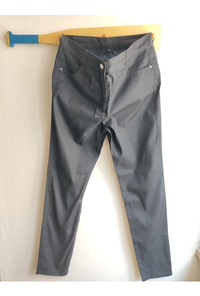 Siyah Boru Paça Kadın Okul Pantolonu