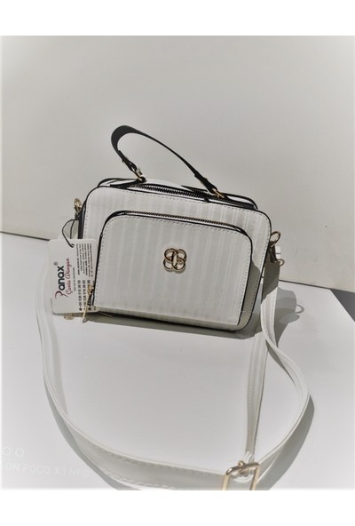 Panax Beyaz El ve Omuz Çantası Panax Beyaz El ve Omuz Çantası