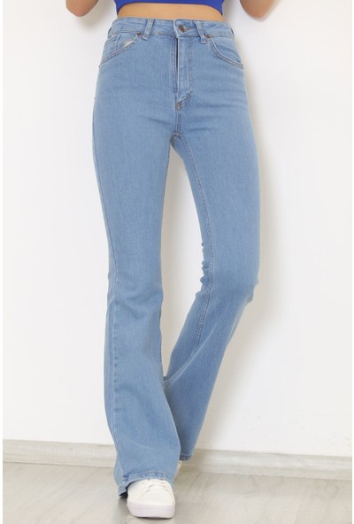 Drk Store Ispanyol Paça Kot Pantolon Açıkmavi2 - 9371.1184. Drk Store Ispanyol Paça Kot Pantolon Açıkmavi2 - 9371.1184.