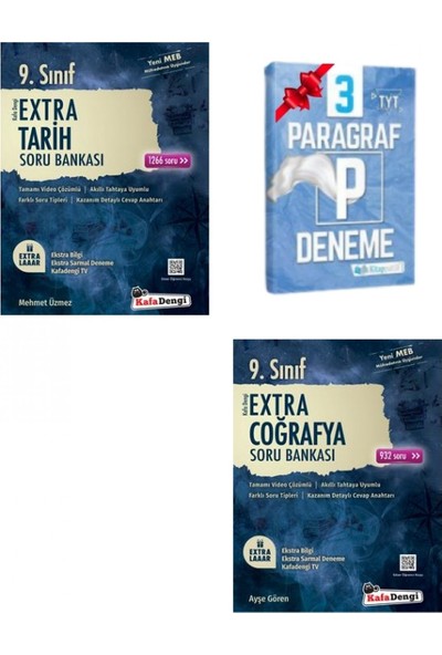 Kafa Dengi Yayınları 9. Sınıf Extra Tarih ve Coğrafya Soru Bankası Kafa Dengi Yayınları 9. Sınıf Extra Tarih ve Coğrafya Soru Bankası