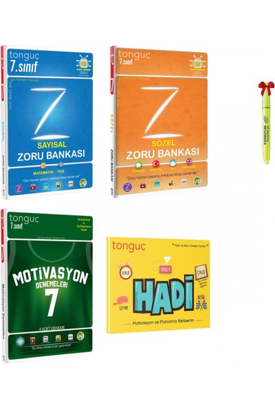 Tonguç Yayınları 7. Sınıf Sayısal Sözel Zoru Bankası Motivasyon Deneme ve Hadi Set Tonguç Yayınları 7. Sınıf Sayısal Sözel Zoru Bankası Motivasyon Deneme ve Hadi Set