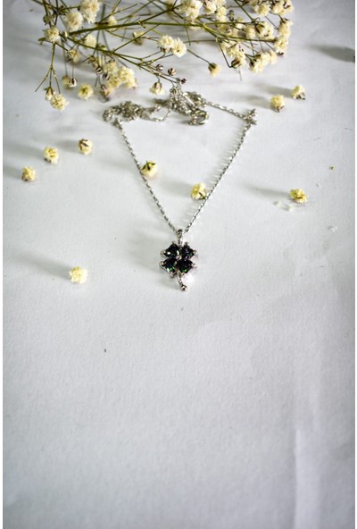 Jade Shine 925 Ayar Gümüş Yonca Şans Kolye