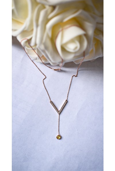 Jade Shine Rose Gümüş Kolye