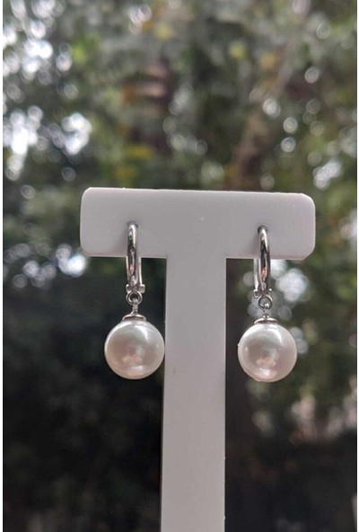 Ats Silver Gümüş Inci Küpe Yuvarlak Ats Silver Gümüş Inci Küpe Yuvarlak