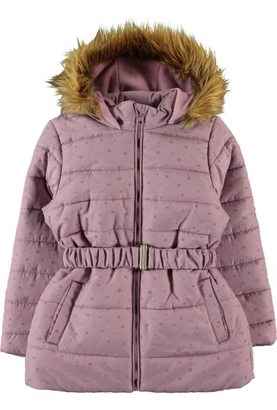 Civil Girls Kız Çocuk Kapüşonlu Mont 6-9 Yaş Pudra