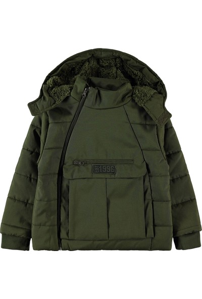 Civil Boys Erkek Çocuk Kapüşonlu Mont 10-13 Yaş Haki