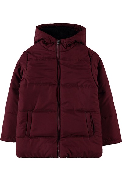 Civil Boys Erkek Çocuk Kapüşonlu Mont 6-9 Yaş Bordo