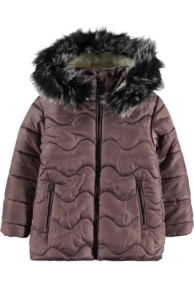 Civil Girls Kız Çocuk Kapüşonlu Mont 6-9 Yaş Pudra