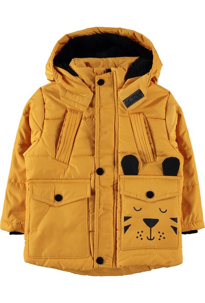 Civil Boys Erkek Çocuk Kapüşonlu Mont 2-5 Yaş Hardal