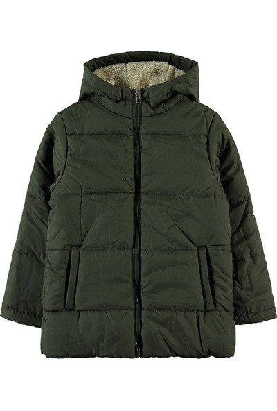 Civil Boys Erkek Çocuk Kapüşonlu Mont 6-9 Yaş Haki